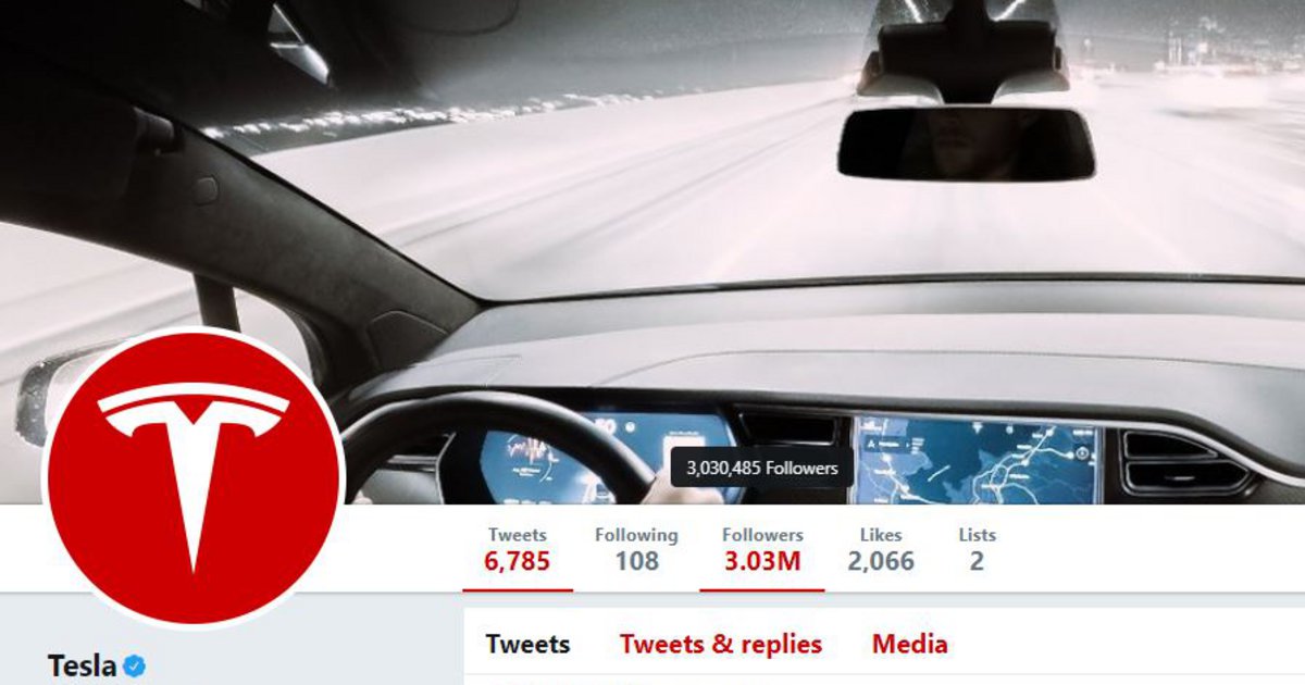Πρώτη και στο Twitter η Tesla