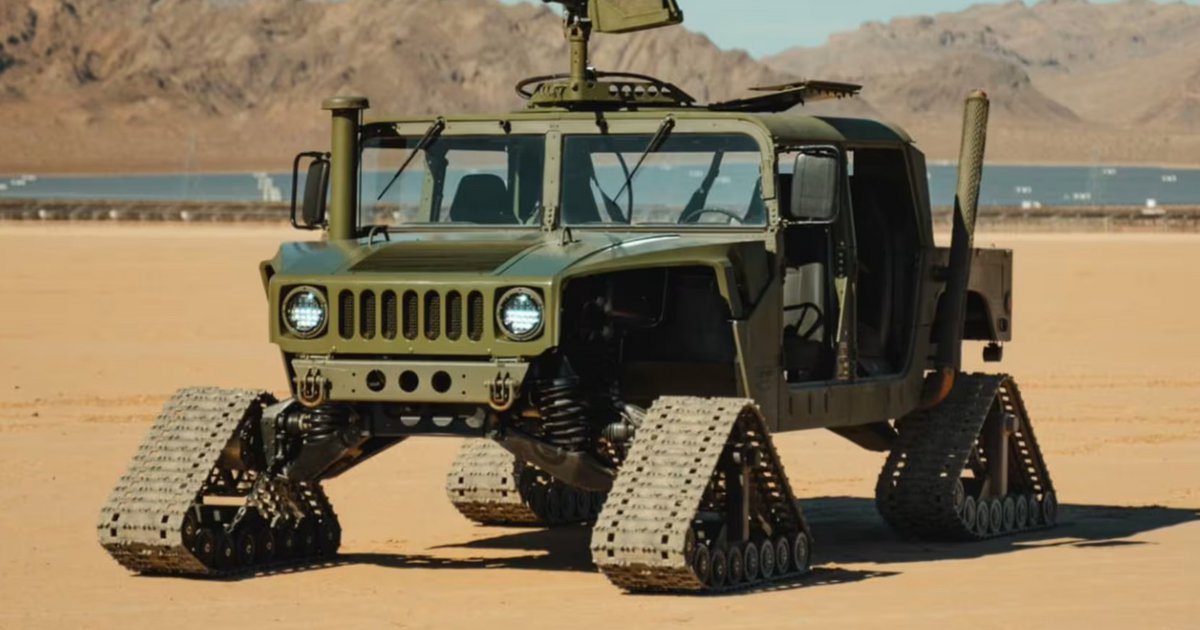 Σε δημοπρασία ένα Humvee με ερπύστριες και turret που μπορεί να πάει ...